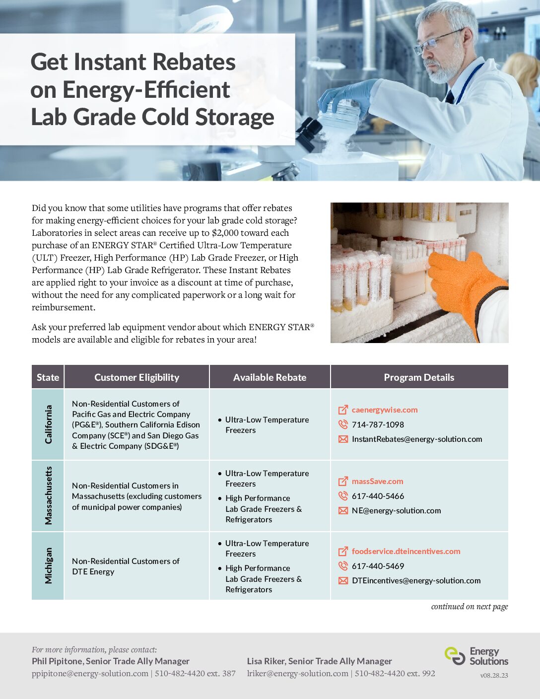 Life Science Programs - Energy Solutions